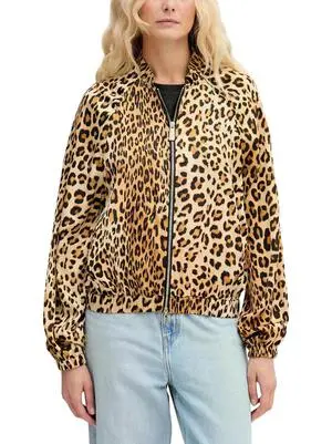 LOLA CASADEMUNT Leopard-print Bomber Jacket - Neutrals