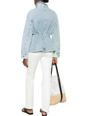 Gant Belted Button-up Denim Jacket - Blue