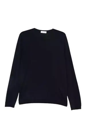 ROBERTO COLLINA Roberto Collina Fine-Knit Crew-Neck Sweater Blue