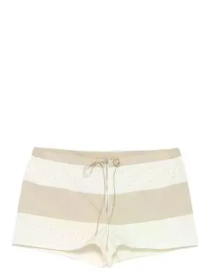 Paloma Wool Zurriola Rhinestone-embellished Shorts - Neutrals