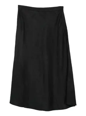 Gant A-line Midi Skirt With Side Zip - Black
