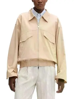 ISABELLE BLANCHE Open-back Elasticated-waist Jacket - Neutrals