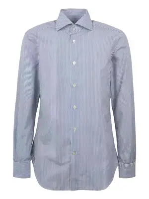 Kiton Striped Long-sleeve Shirt - Blue