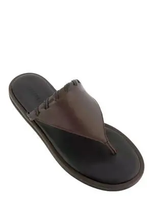 Yuzefi Maris Whipstitch Flip Flops - Brown
