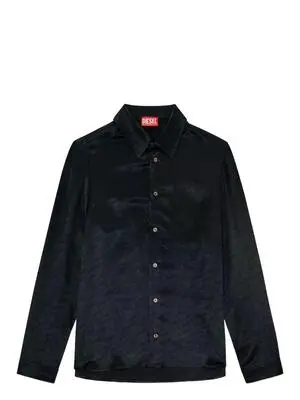 DIESEL® Jacquard-logo Shirt - Black