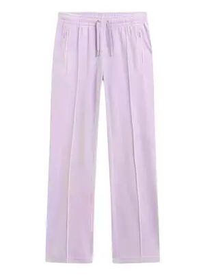 Juicy Couture Diamanté Velour Track Pants - Purple