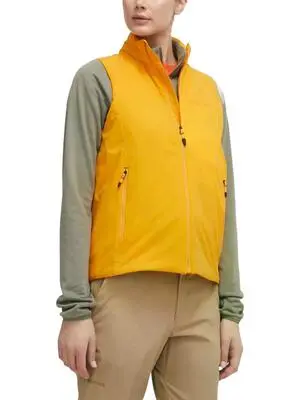 MARMOT Logo Print Zip-up Gilet - Yellow