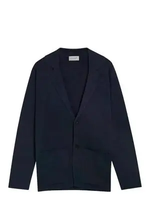 John Smedley Narah Notched-lapel Cardigan - Blue