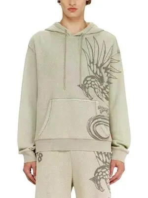 DIESEL® Jacquard-mesh Hoodie - Neutrals