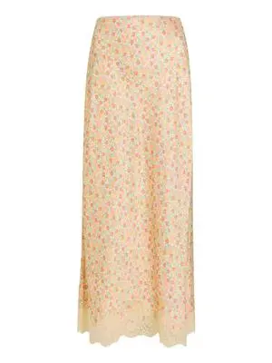 Rixo Matilde Floral-print Midi Skirt - Neutrals