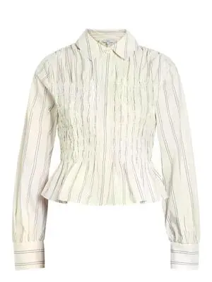 Rails Rails Bradshaw Shirred Panel Shirt Neutrals