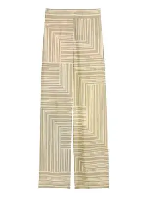 JOSEPH Dijon Geometric Print Silk Trousers - Neutrals