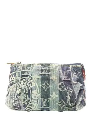 LOUIS VUITTON Monogram Denim Pouch - Blue
