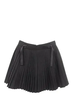 Dior Pleated Mini Skirt - Black