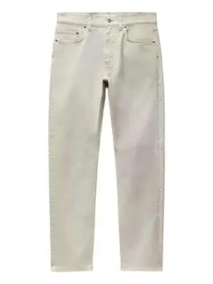 Versace Versace Tapered Jeans With Medusa Hardware Neutrals