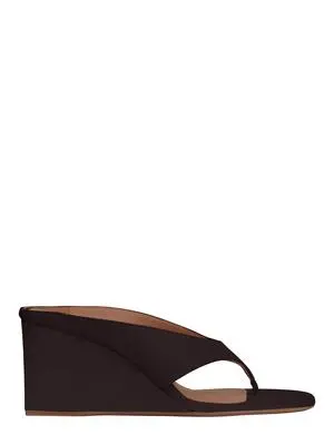 Alaïa Suede Cube Wedge Sandals 75 - Brown
