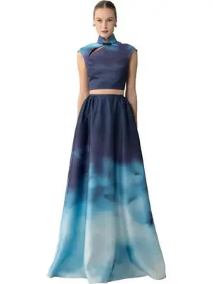 SAU LEE Mai Maxi Skirt - Blue Multi