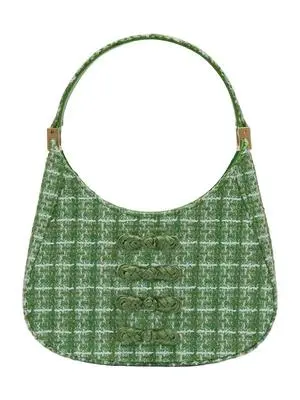 SAU LEE HANDBAGS Mini Sau Tweed Bag - Green Plaid
