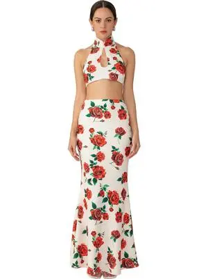 SAU LEE Riley Rosa Skirt - White Multi