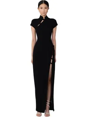 SAU LEE Isabella Maxi Dress - Black