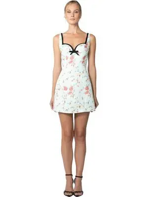 SAU LEE Mabel Mini Dress - Mint Multi