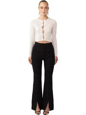 SAU LEE Drew Pant With Knot Detailing - Black