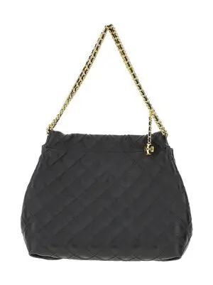 Tory Burch Fleming Leather Shoulder Bag - Black