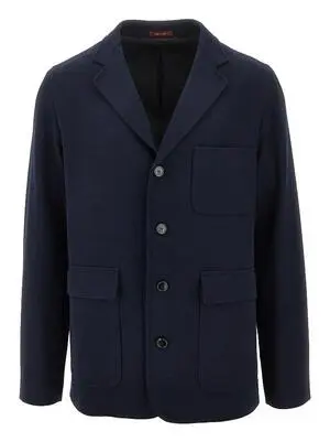 Gucci Cotton Jersey Single-breasted Blazer With Notched Lapel - Blue