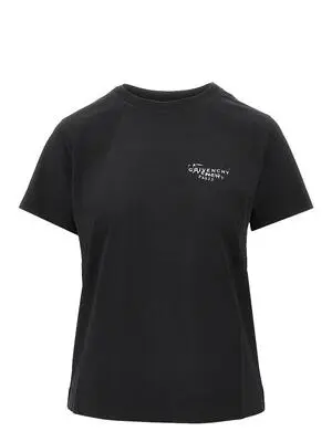 Givenchy Stamp" Logo Print Cotton T-shirt - Black