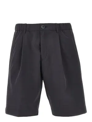 HERNO HERNO Technical Seersucker Straight Leg Shorts