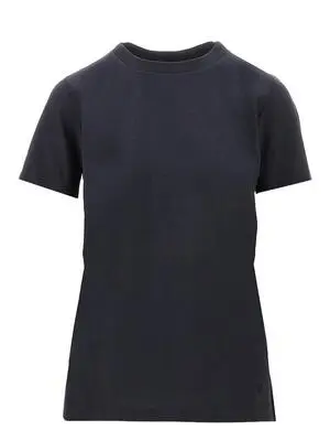 Emporio Armani Short Sleeve T-shirt With Logo Embroidery - Blue