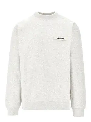 Jacquemus Gro Grain' Crewneck Weathirt - Grey