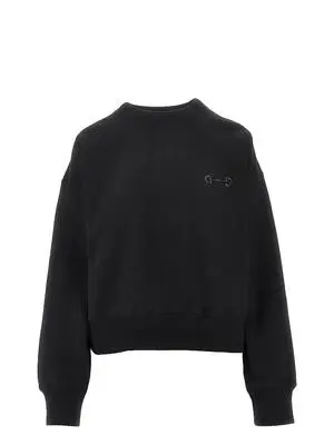 Gucci Sweatshirt With Beaded Horsebit Embroidery - Black