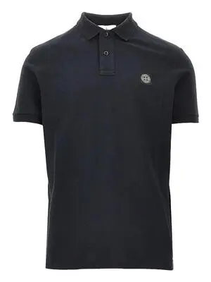 Stone Island Stretch Piquet Polo Shirt - Blue