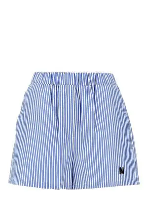 MSGM Striped Poplin Shorts - Blue