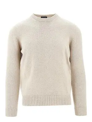DRUMOHR Chenille-effect Cotton Crewneck Sweater - Beige