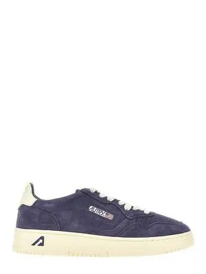 AUTRY AUTRY Medalist Low Suede Leather Sneakers Blue