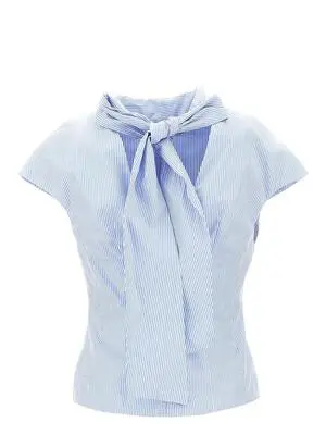 ARMARIUM Arielle Striped Poplin Top - Blue