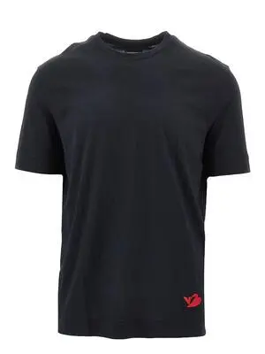 Emporio Armani Eagle Heart Embroidery T-hirt - Blue