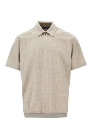 Sease Ight Woo Zipped Poo Shirt - Beige