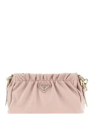 Prada Gathered Nappa Leather Bag - Pink