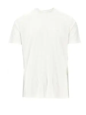 Emporio Armani Eagle Embroidery Modal-blend T-hirt - White
