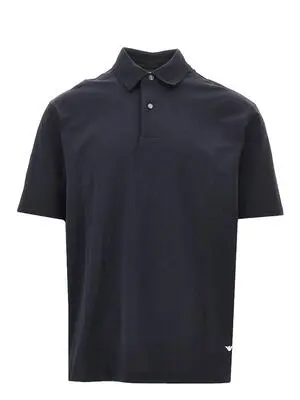 Emporio Armani Cotton Jerey Polo Hirt - Blue