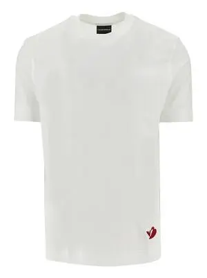 Emporio Armani Eagle Heart Embroidery T-shirt - White