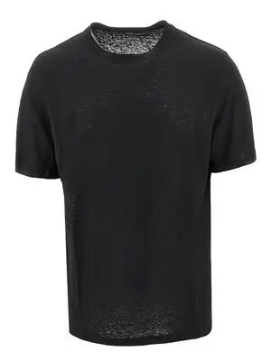 Majestic Filatures Linen Jerey T-hirt - Black