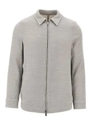 EMPORIO ARMANI Emporio Armani Waffle Jersey Zip Jacket