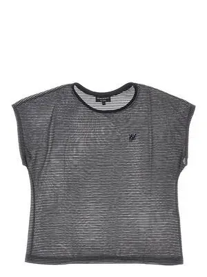 Emporio Armani Icon Collection Striped Knitted Top - Blue