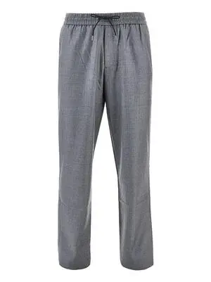 Sease Light Wool Mélange Effect Pants - Grey