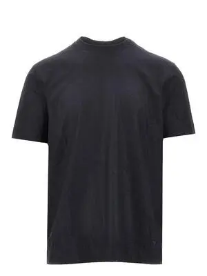 Emporio Armani Jacquard Tretch Jerey T-hirt - Black