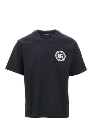 Dolce & Gabbana Logo Patch T-shirt - Blue